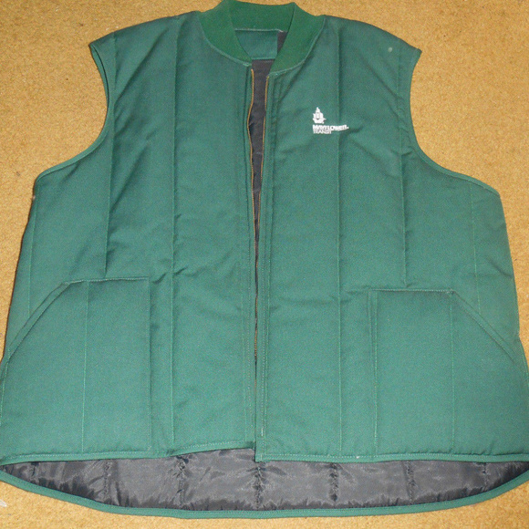 Cintas | Jackets & Coats | Vintage Green Work Trucker Vest Mayflower ...